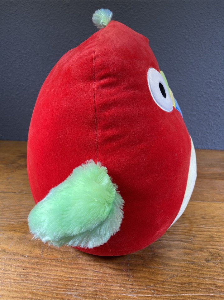 Paco the Red Parrot Bird 12" Squishmallow Plush Gift Soft 2020 Version ...