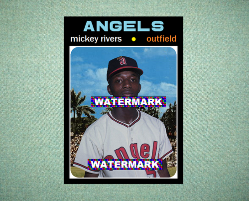 Mickey Rivers California Angels 1971 Style Custom Baseball Art Card | eBay