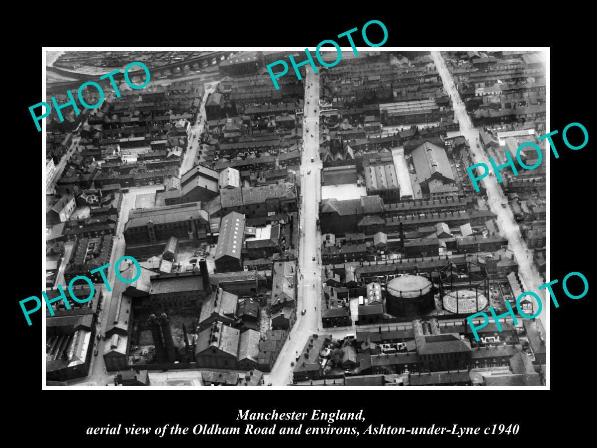 OLD 8x6 HISTORIC PHOTO MANCHESTER ENGLAND VIEW OF ASHTON UNDER LYME ...