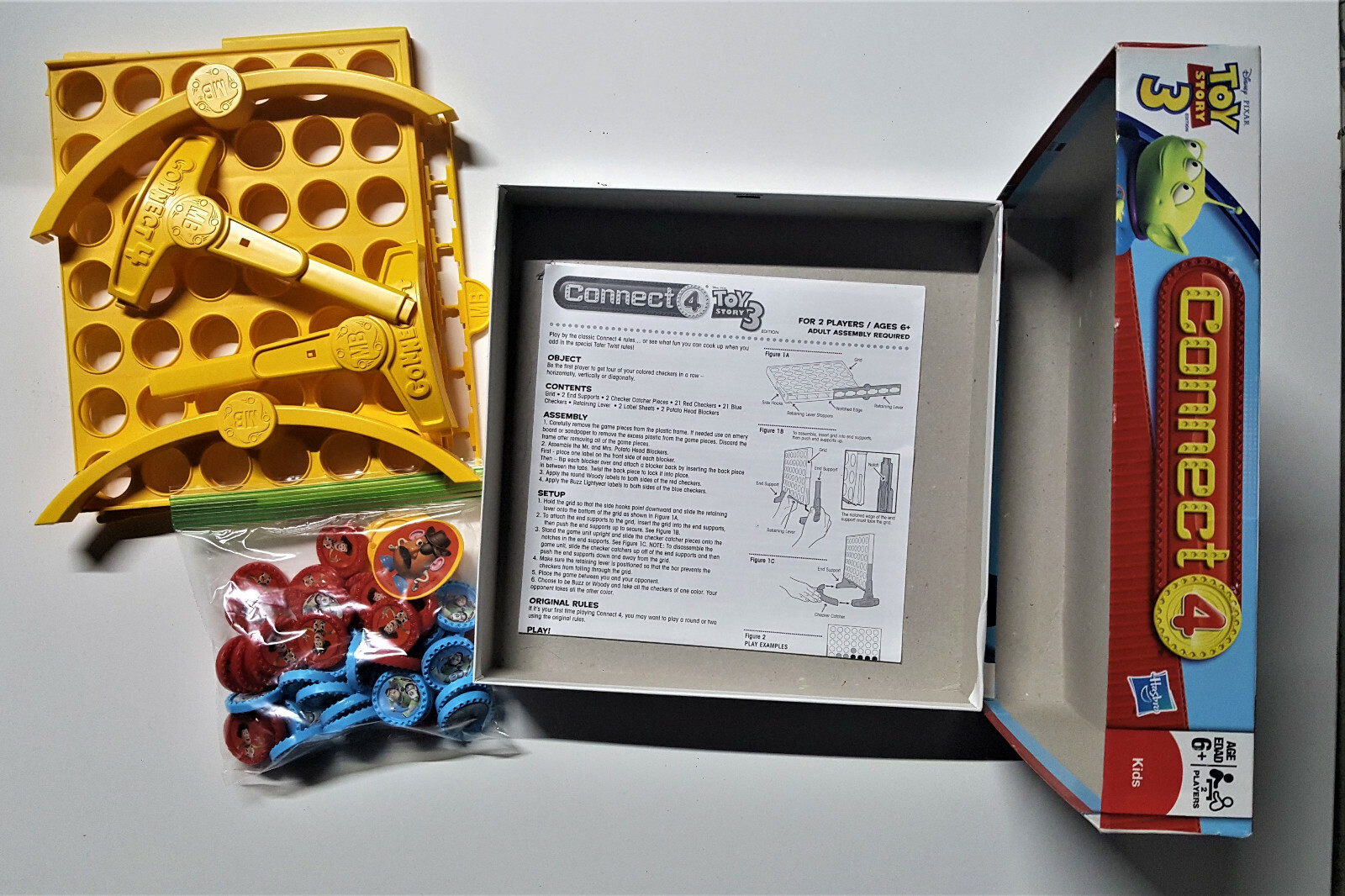 Hasbro 2009 Connect 4 Toy Story 3 Edition Kids Board Game - No parts ...