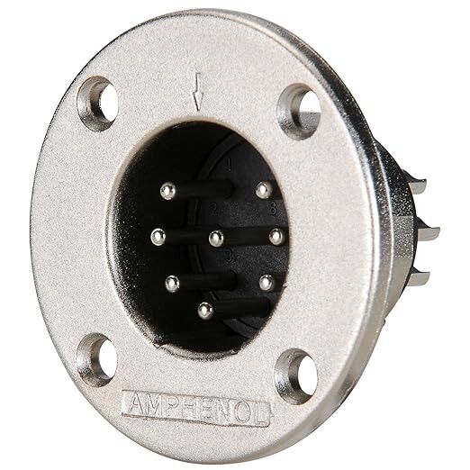 Amphenol/Alcatel EP-8-14 8-Pole EP Male Round Flange Chassis Connector ...