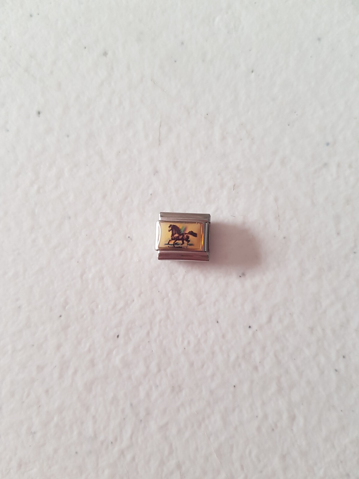 UBERRY Horse Black Stallion Genuine Italian Charm Bracelet Link Build ...