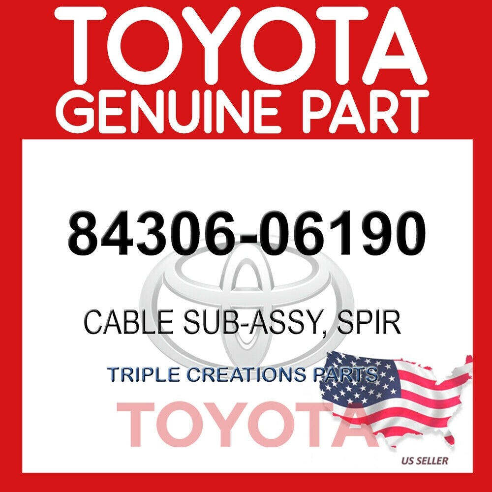 84306-06190 GENUINE OEM TOYOTA CABLE SUB-ASSY, SPIRAL 8430606190 | eBay