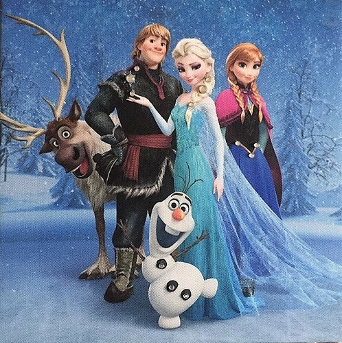Disney Frozen Elsa (Die Eiskönigin)Druck Leinwand &Eis Kristall 25 X 25 ...