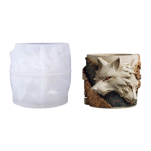 Wolf Casting Mold 3D Wolf Silicone Mold Epoxy Resin Mold Wolf Ornament ...