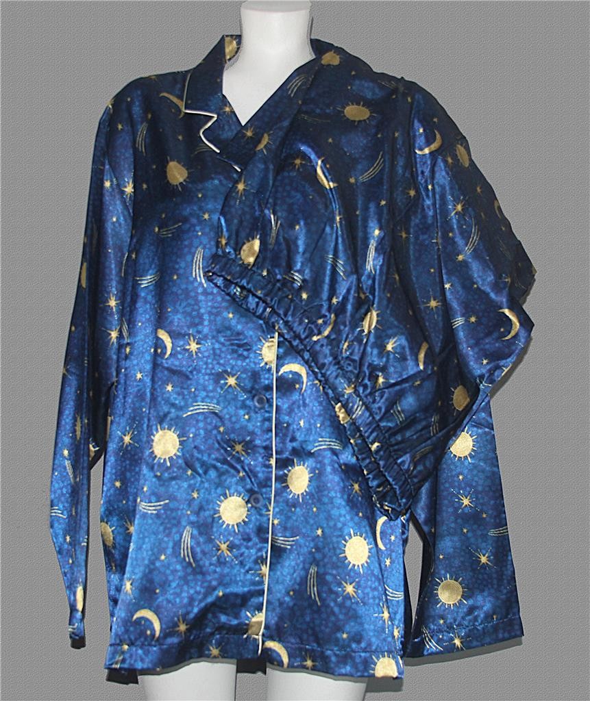 VTG 2-Pc Character Satiny Celestial Moon Stars Brushe… - Gem