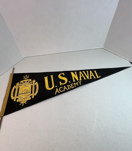 US Naval Academy Vintage Felt Pennant 12 X 30 Flaw | eBay