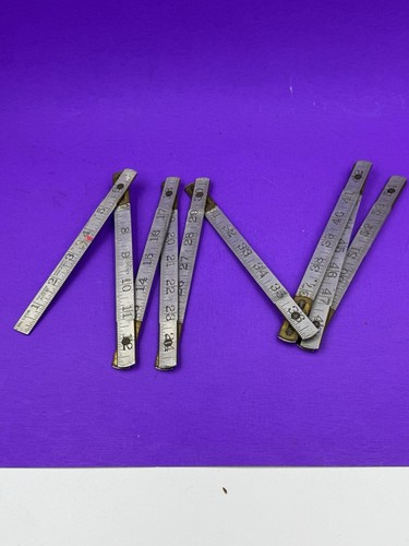 Vintage Lufkin Rule Co No. 1206 Aluminum Folding Ruler with Brass ...