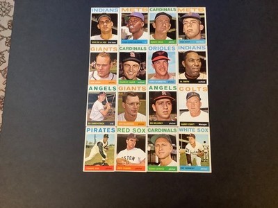 1964 Topps Lot of 16 common baseball cards VG/EX | eBay