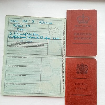 1948 BRITISH ID NATIONAL REGISTRATION IDENTITY CARD & DRIVERS LICENSE ...