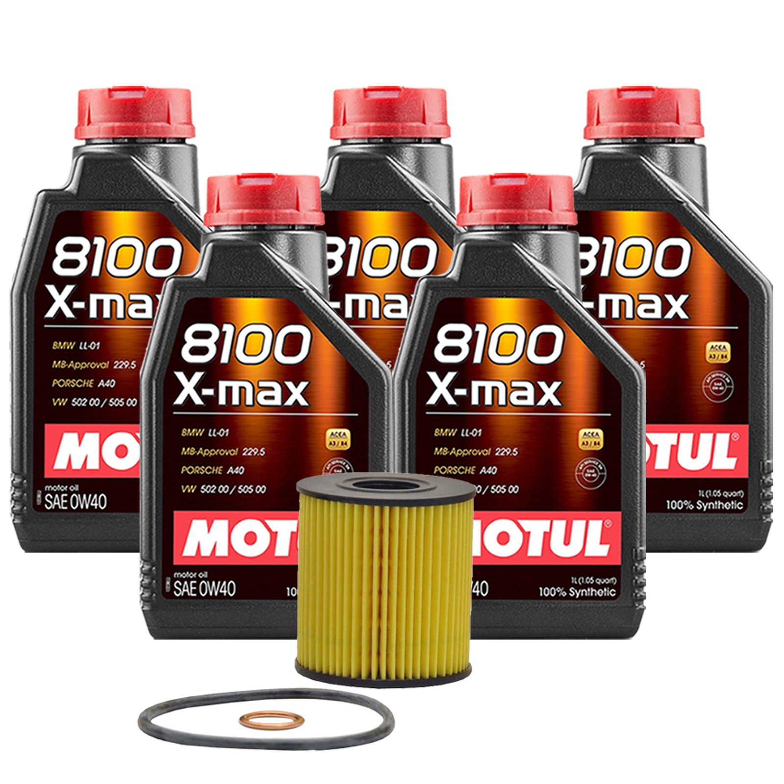 5L Motul 8100 X-MAX 0W40 Wix Filter Motor Oil Change Kit For Mini ...