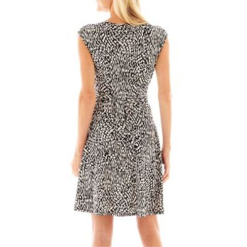 Studio 1 Extended-Shoulder Animal Print Dress Size XL New Msrp $60.00 ...