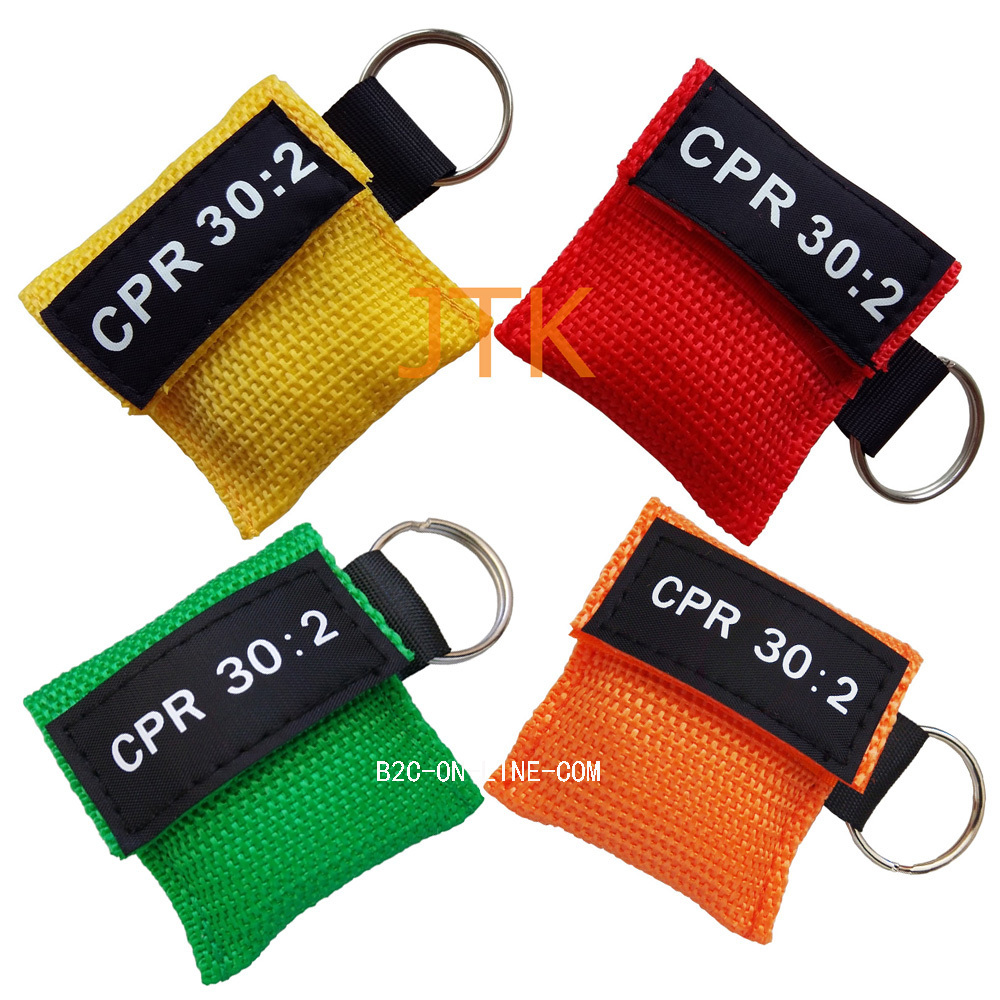 CPR MASK WITH KEYCHAIN CPR FACE SHIELD POCKET AED 4 COLORS WRITING CPR ...