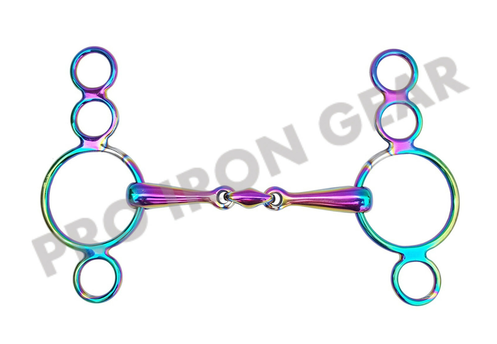 RAINBOW SHOW JUMPING HORSE ELEVATOR BIT SNAFFLE WITH OVAL LINK STEEL ...