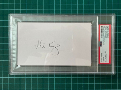 Phil Knight Signed Autographed 5x3 Index Card PSA/DNA NIKE Founder Air ...