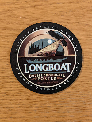 Phillips Brewing Company Longboat Porter Beer Coaster Victoria BC ...