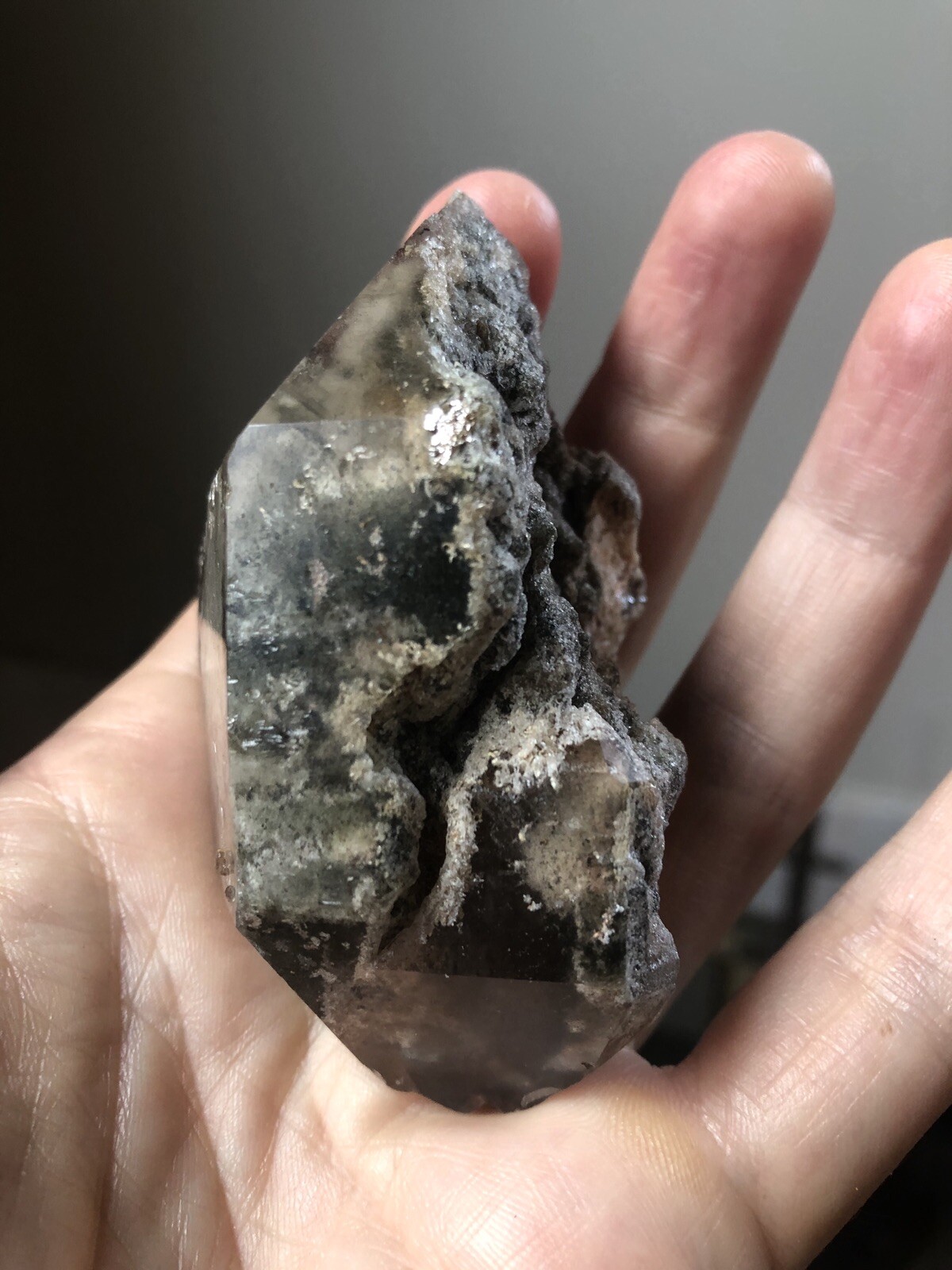 168g Lodolite Quartz Crystal Elestial Quartz Garden Quartz Brazil ...