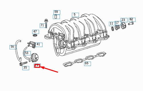 NEW MERCEDES-BENZ ML W163 RESONANCE VALVE VACUUM BOX A1121410069 ...