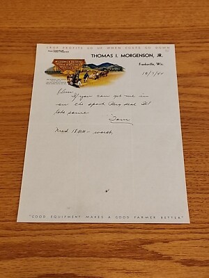 1944 McCormick Deering Farm Machines and Implements IHC Letter ...