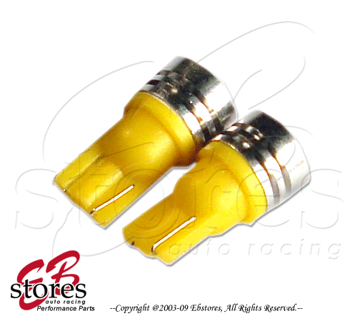 Set of 2pc Amber Front Signal High Power LED Light Bulbs 2827 194- T10 ...