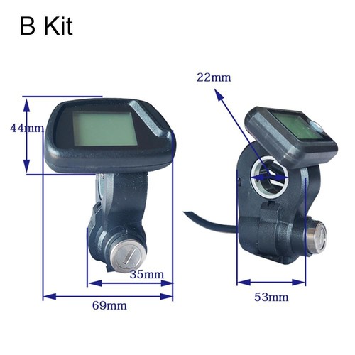 LCD Speed Display for Electric Bike and Scooter ABS 170cm Wire 36V 72V ...