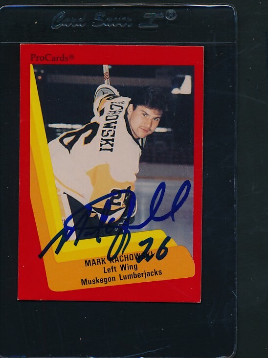 1990/91 Pro Cards #378 Mark Edward Kachowski Lumber Jacks Signed Auto ...
