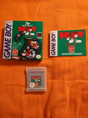 7Up Spot Rare Vtg Nintendo Gameboy 1990 w/Box, Manual, and Game. Tested ...