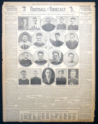 1925 Sports Page - New England Football Captains - Dartmouth Nathan ...