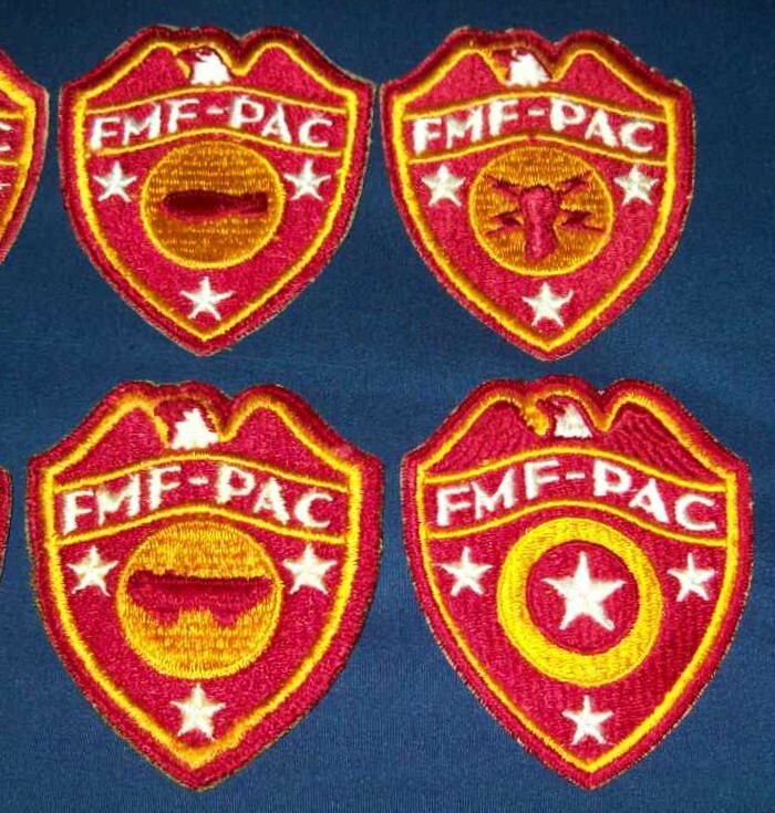 LOT OF ORIGINAL CUT-EDGE FULLY EMBROIDERED WW2 USMC FMF-PAC PATCHES | eBay