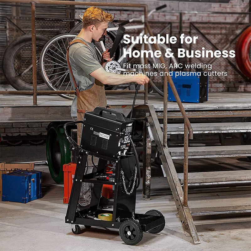 Welder 3 Shelves Welding Cart for Plasma Cutter MIG TIG ARC & Storage ...