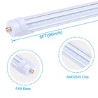 8 Foot Led Shop Lights 90W 65W 45W 8FT Led Tube Light 8' FA8 T8 T12 ...