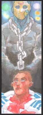 JASON takes MANHATTAN vs. JULIUS GAW sketch card FRIDAY the 13th horror ...