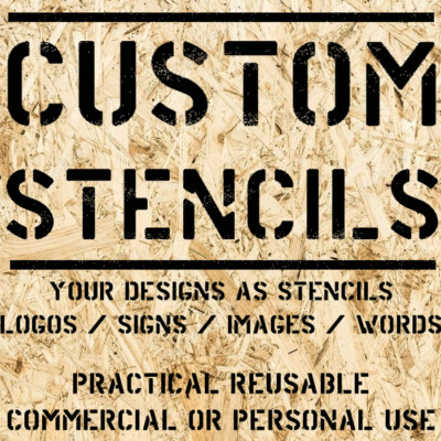 Custom Logo Stencil Cutting Service Bespoke Stencil Design- Logos ...