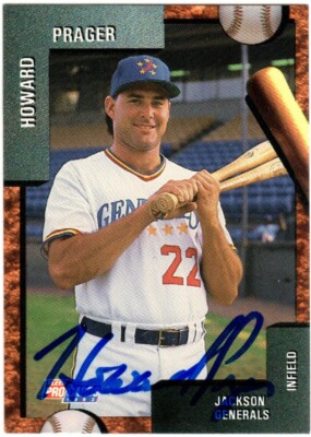 Howard Prager Autograph 1992 Fleer ProCards Minor League Auto ASTROS ...