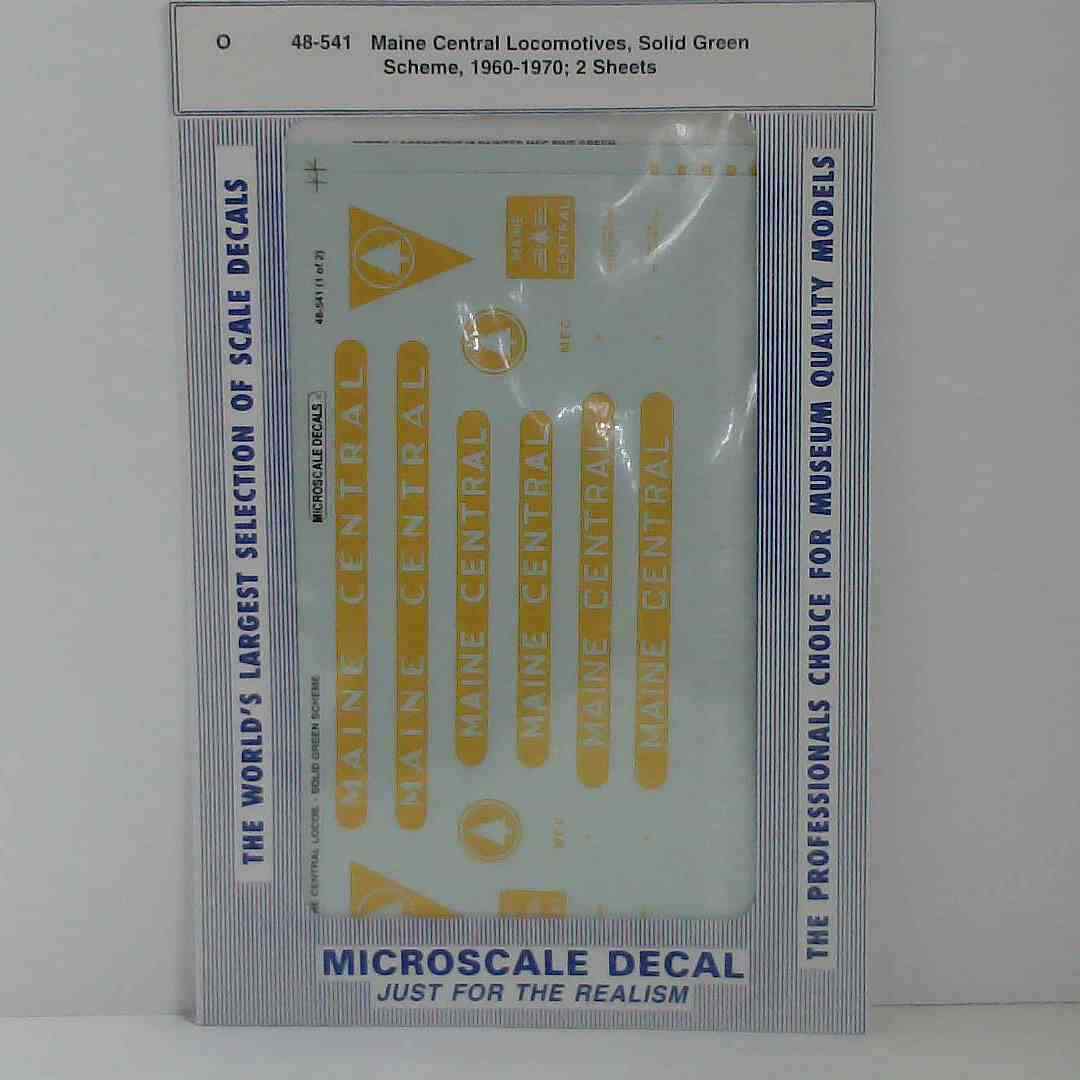 Microscale O Scale Decals: MAINE CENTRAL DEISEL LOCOMOTIVES, Solid ...