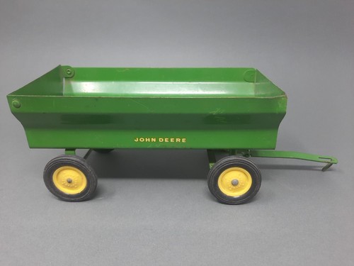 Ertl John Deere Tractor Flared Box Wagon Pressed Steel Farm Implement ...