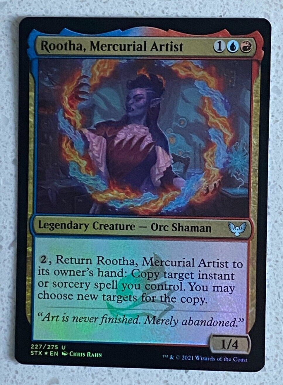 MTG Strixhaven School of Mages Foil Rootha, Mercurial Artist - Uncommon ...