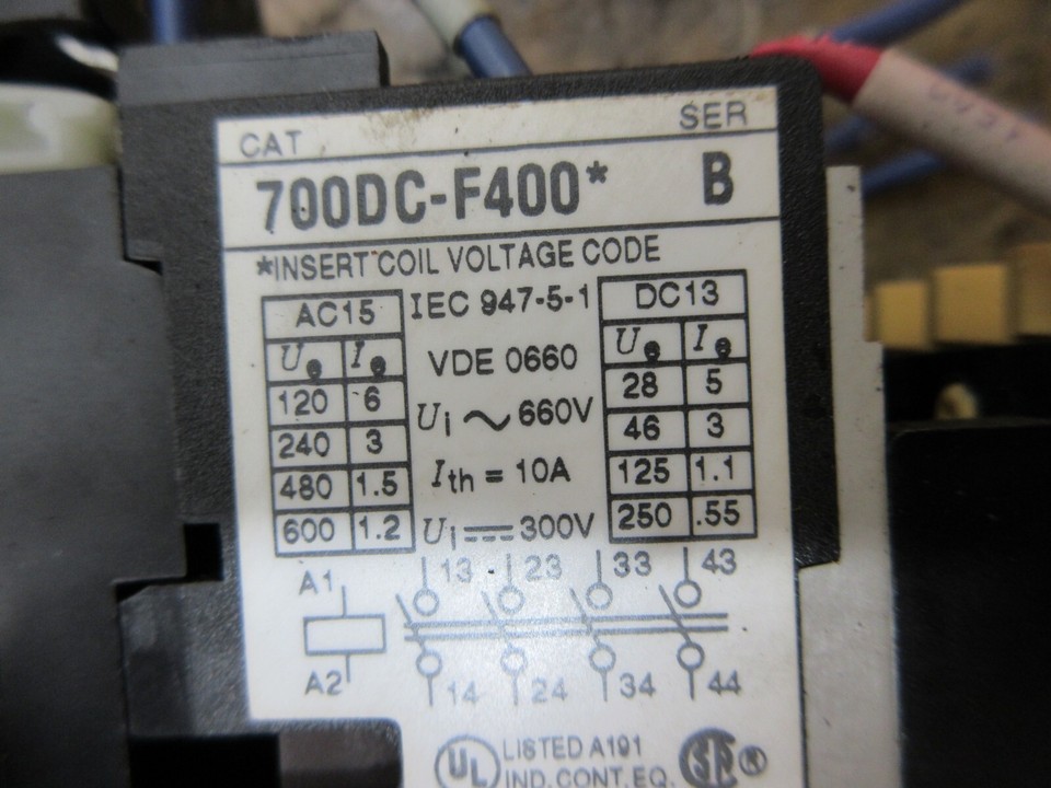 HARDINGE CONQUEST 51 CS-51 700DC-F400* SER B 195-FA40 SER A CONTACTOR ...
