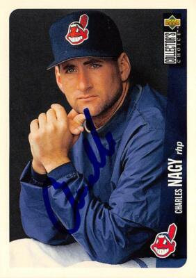 Charles Nagy autographed baseball card (Cleveland Indians) 1996 Upper ...