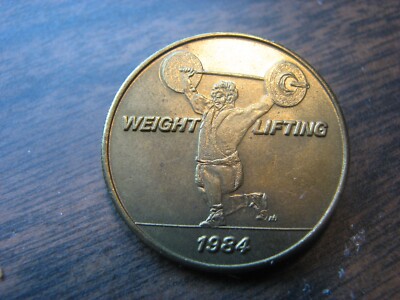 1984 Weight Lifting - LA Olympic Games Transit Token Coin - Very Nice ...