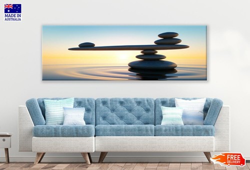Panoramic Canvas Zen Stones Balance High Quality 100% Australian Made ...