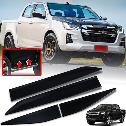 Side Door Body Cladding Matte Black For Isuzu D-max Pickup Ute 4 Doors ...