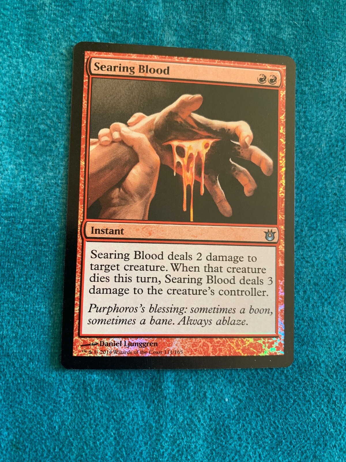 1 FOIL Searing Blood - Red Born of the Gods Mtg Magic 1x x1 NM- No ...