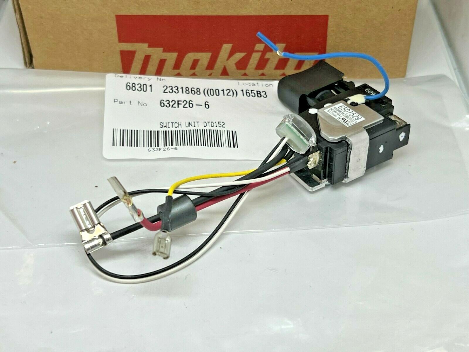 Genuine Makita Replacement Switch for DTD152 CORDLESS IMPACT DRIVER ...