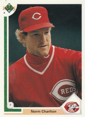 FREE SHIPPING-MINT-1991 Upper Deck Norm Charlton #394-PLUS REDS BONUS ...