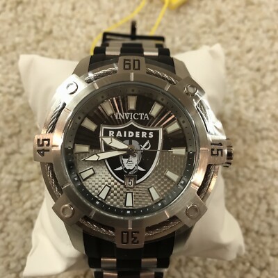 Invicta Las Vegas Raiders Quartz Watch Black Dial 52mm Mens 42066 | eBay