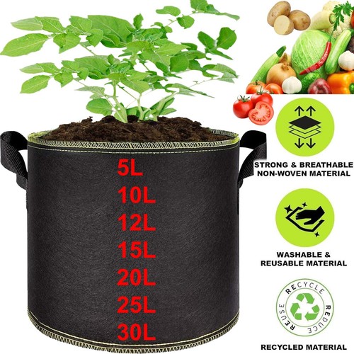 Fabric Planting Pots Container Pot Grow Bag Plant Breathable ...