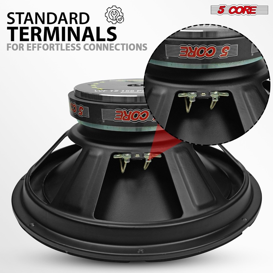 5 Core 12 Inch Subwoofer 400W Car Audio 4Ohm Deep Bass Sub Woofer Loud ...