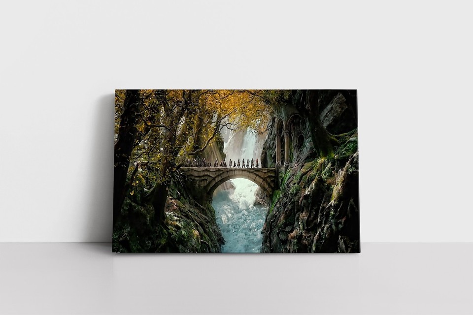 New Rivendell Painting Print Lord of The Rings LOTR Framed Canvas Wall ...
