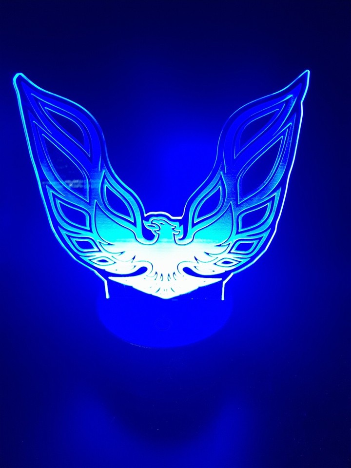 Edge Lit Tabletop Sign, Multi-Colored LED, Desk Lamp, Light Pontiac ...